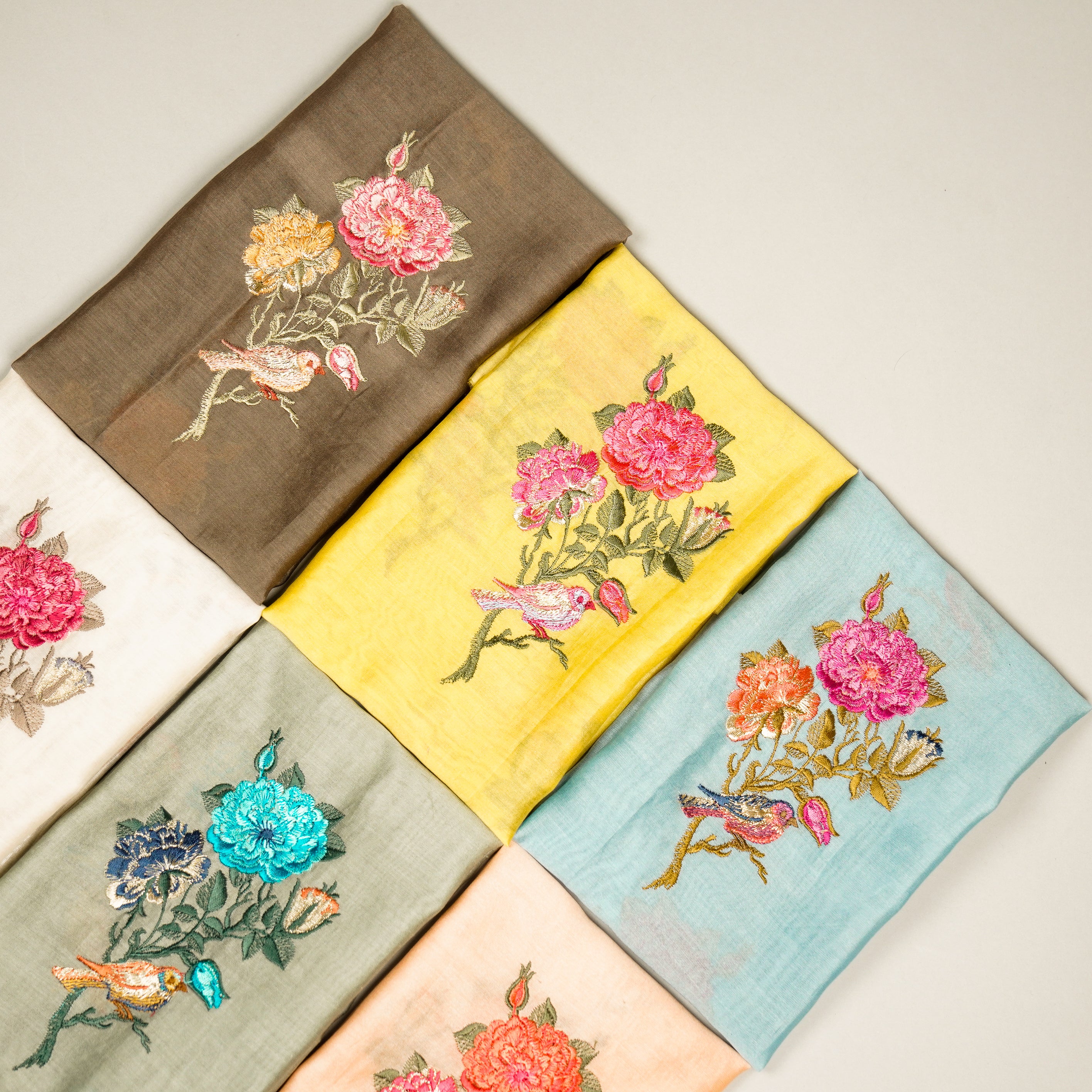 Harini Bird Buta on Silk Chanderi – Zarinama